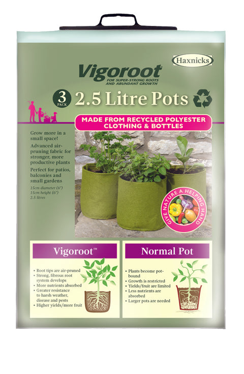 Vigoroot Pots - 3 Pack | Pots & Planters | Haxnicks